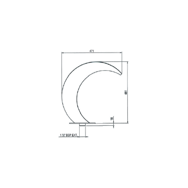 Cascade d'eau Inox pour piscine 500 mm Astral – ID Piscine